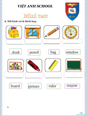 SCHOOL THINGS. Interactive worksheet | TopWorksheets