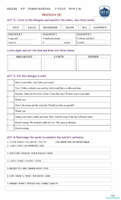 Interactive worksheets and online exercises in english | TopWorksheets