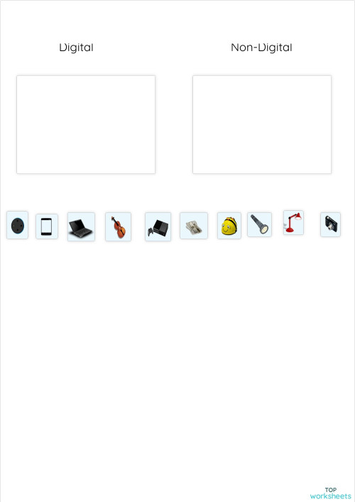 Digital or Non Digital. Interactive worksheet | TopWorksheets