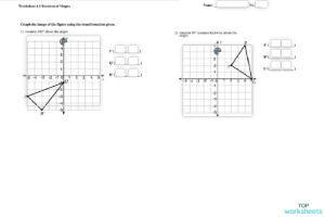 Worksheet 4.4 Rotation of Shapes. Interactive worksheet | TopWorksheets