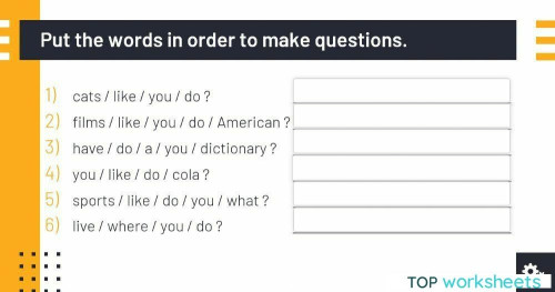 (SA) Present Simple - Question. Interactive worksheet | TopWorksheets