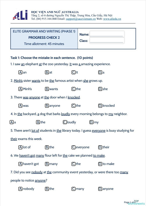 1EGK_L8_Progress Check 2. Interactive worksheet | TopWorksheets