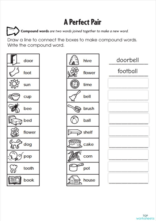 KFUN_01_Compoundnoun. Interactive worksheet | TopWorksheets