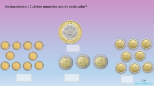 conteo de monedas. Ficha interactiva | TopWorksheets