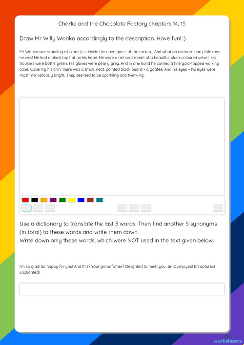 Charlie and the Chocolate Factory chapters 14, 15. Interactive ...