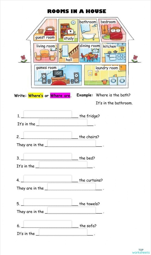 Where is / where are part 2. Interactive worksheet | TopWorksheets