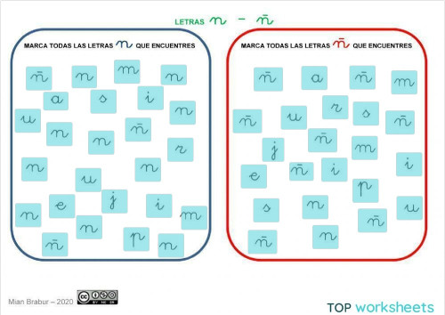 CUADERNO 6 DE LECTOESCRITURA - LETRAS N - Ñ. Ficha interactiva | TopWorksheets