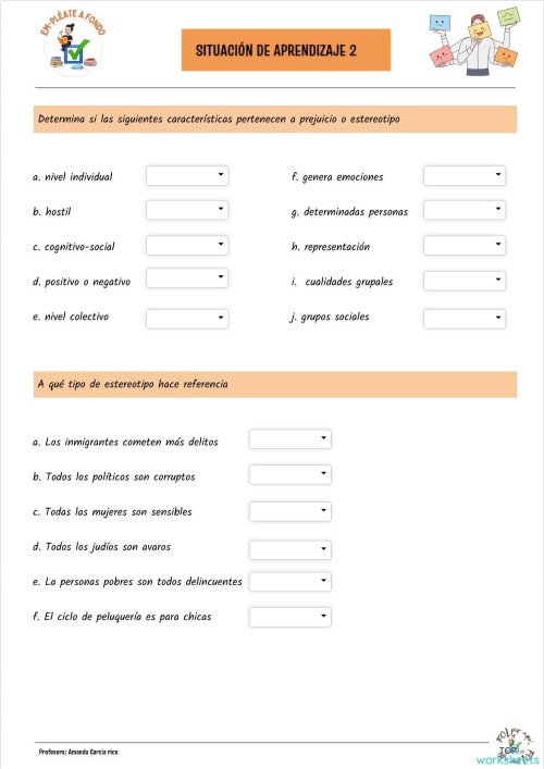 actividad 7 y 9. Ficha interactiva | TopWorksheets