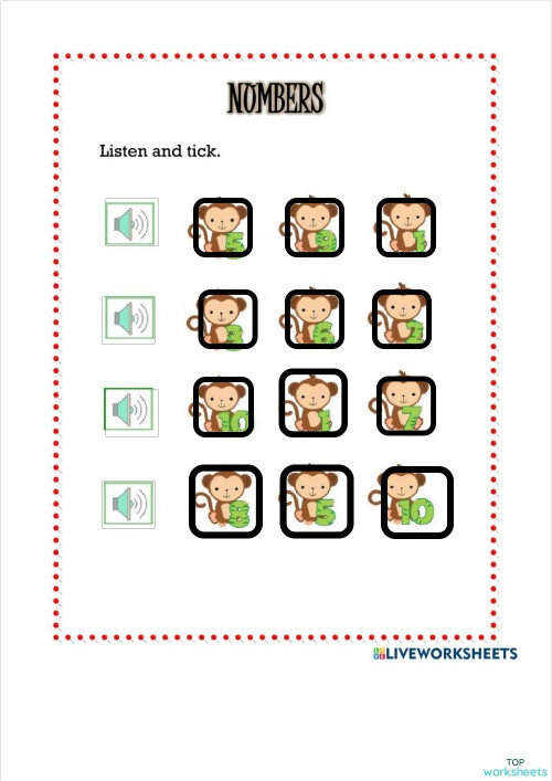 Numbers Colors and family. Interactive worksheet | TopWorksheets