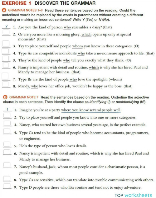 AG2 unit 14 ex1. Interactive worksheet | TopWorksheets