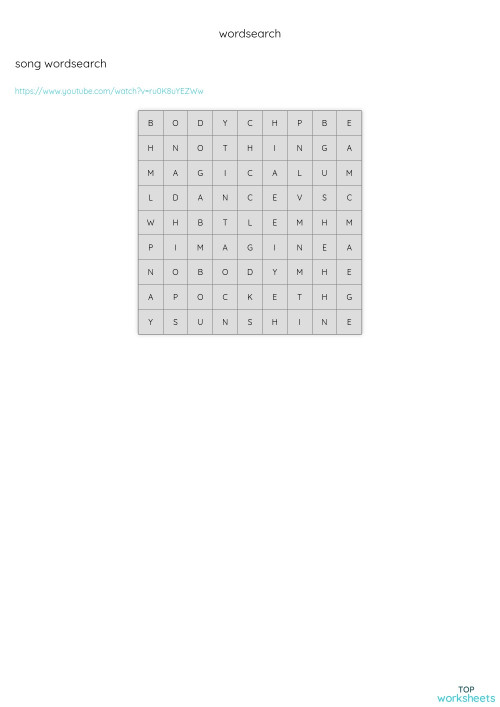 wordsearch. Interactive worksheet | TopWorksheets