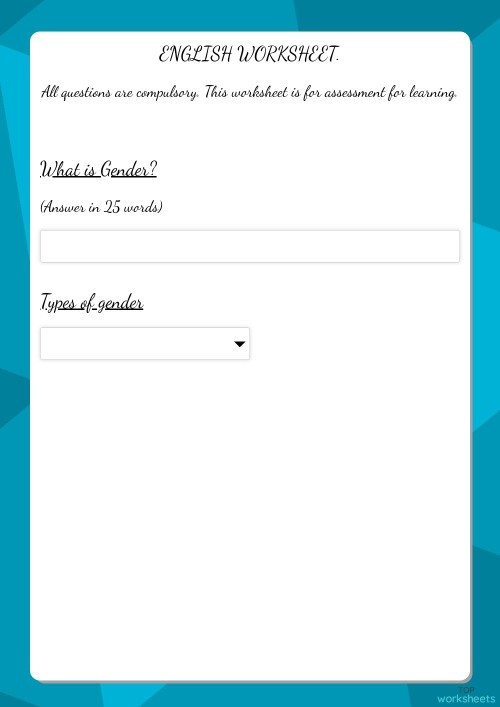 ENGLISH WORKSHEET.. Interactive worksheet | TopWorksheets