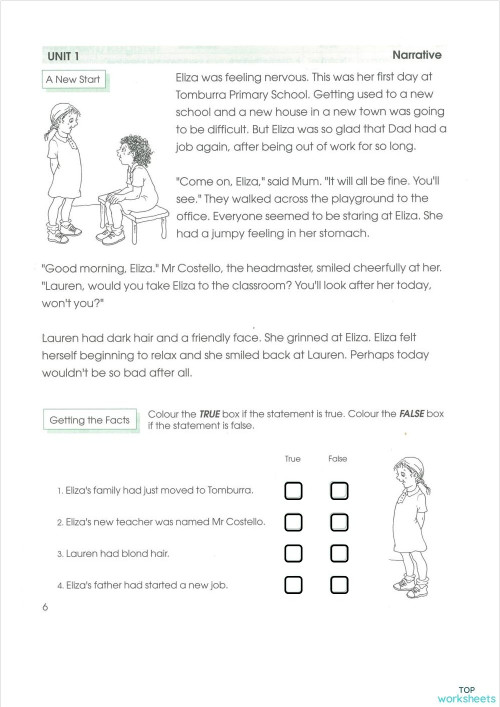 Unit 1 A New Start. Interactive worksheet | TopWorksheets