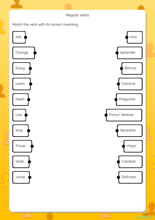 Regular verbs. Interactive worksheet | TopWorksheets