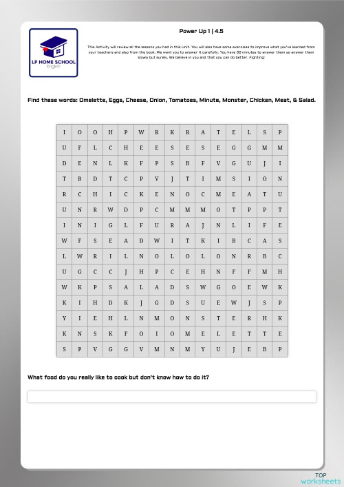 Power Up 1 | 4.5. Interactive worksheet | TopWorksheets