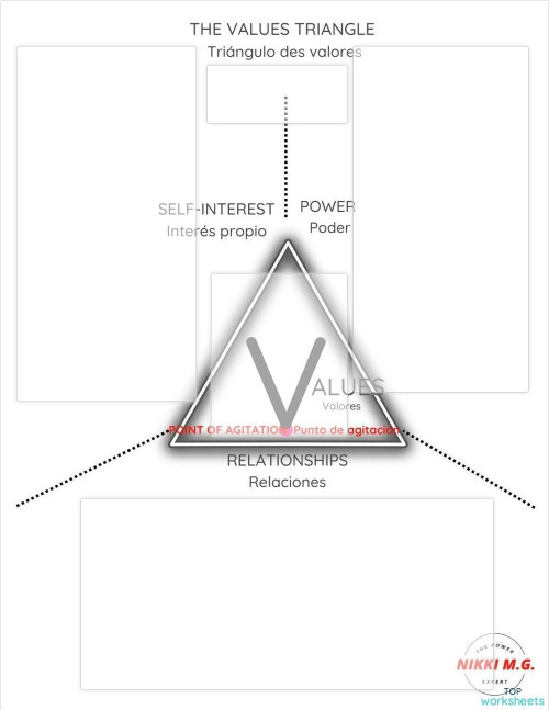 Values Triangle blanks. Interactive worksheet | TopWorksheets