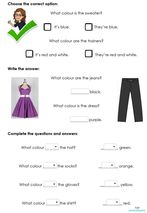 clothes vocabulary 4. Interactive worksheet | TopWorksheets
