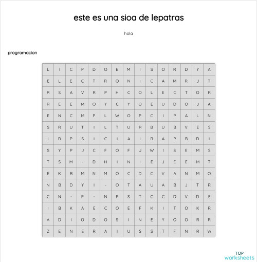 este es una sioa de lepatras. Ficha interactiva | TopWorksheets