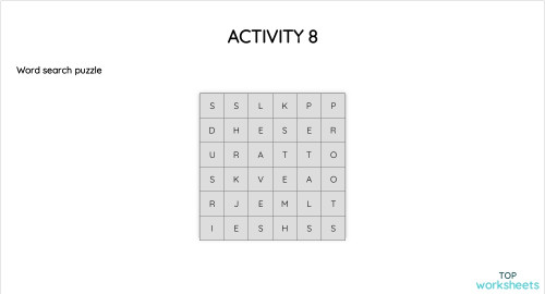 ACTIVITY 8. Interactive worksheet | TopWorksheets
