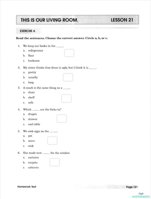 Lesson 21 review. Ficha interactiva | TopWorksheets