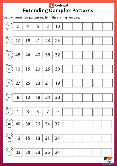 M_G05M13L36_WC01_Extending_Complex_Patterns_1. Interactive worksheet ...
