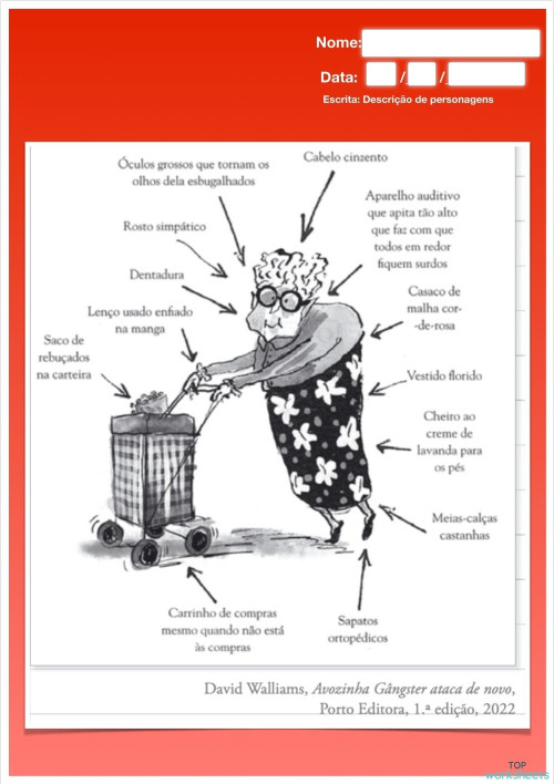 Escrita - texto descritivo. Ficha interativa | TopWorksheets Escrita - texto descritivo. Ficha interativa | TopWorksheets