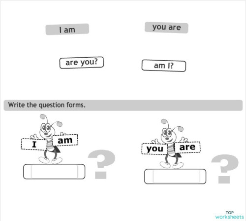 I am - you are part 1. Interactive worksheet | TopWorksheets