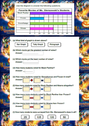 Horizontal Bar Graph. Interactive worksheet | TopWorksheets