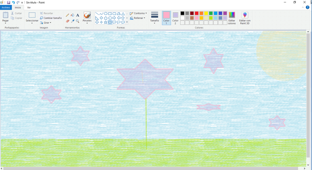 Paint- 1 A - FLOR - TRABAJOS. Ficha interactiva | TopWorksheets