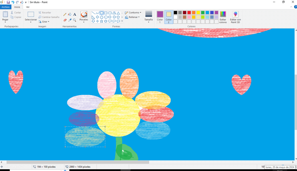 Paint- 1 A - FLOR - TRABAJOS. Ficha interactiva | TopWorksheets