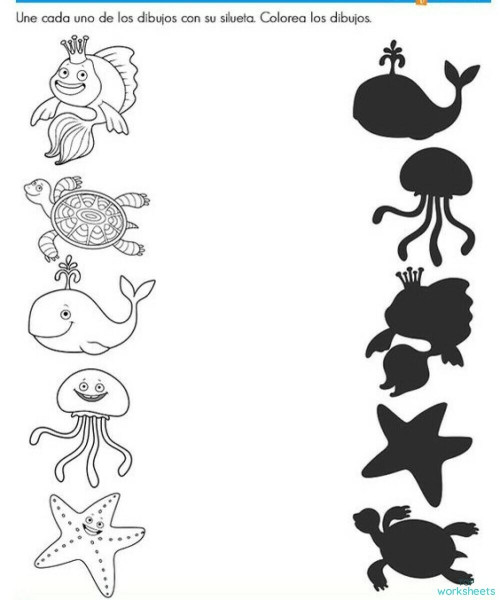 Animales marinos. Ficha interactiva | TopWorksheets