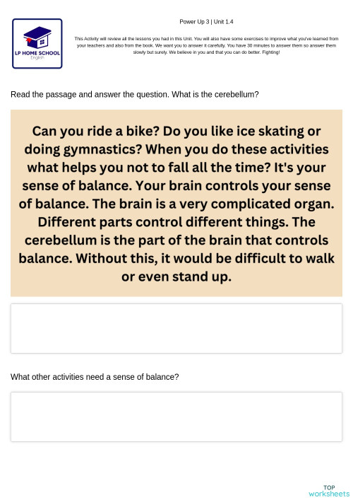Power Up 3 | Unit 1.4. Interactive worksheet | TopWorksheets