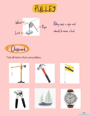 Year 6 Science | Pulley & Inclined Plane. Interactive worksheet ...