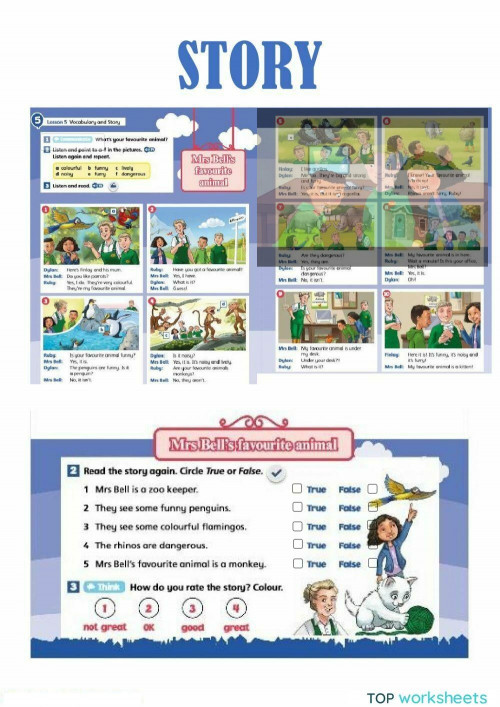Story. Interactive worksheet | TopWorksheets