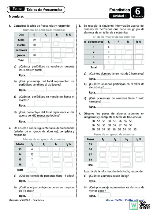 Fichas interactivas y ejercicios online en Perú | TopWorksheets
