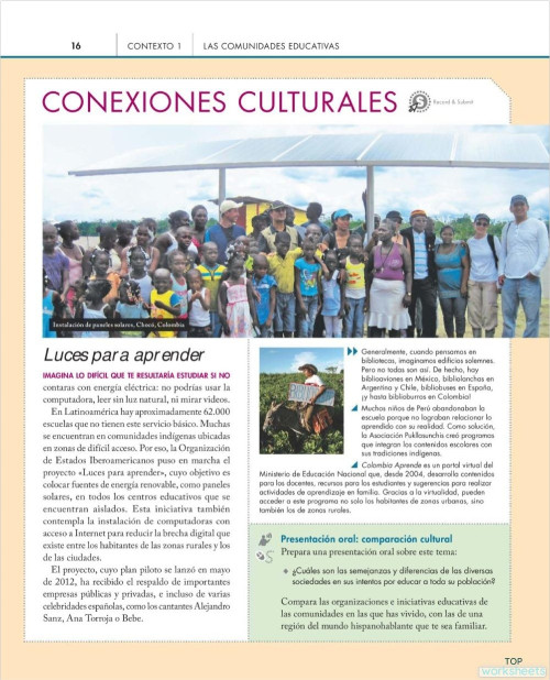 1. Las familias y las comunidades 16. Ficha interactiva | TopWorksheets