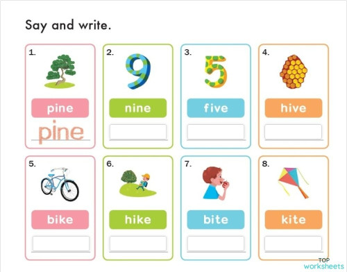 phonics long i. Interactive worksheet | TopWorksheets