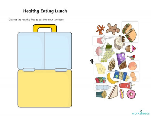healthy eating lunch. Interactive worksheet | TopWorksheets