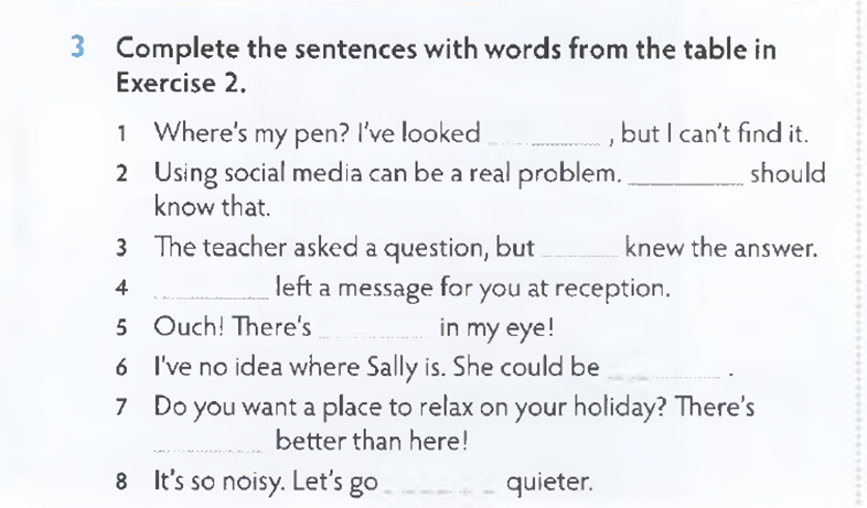 Think 2 - P 40 - Indefinite Pronouns. Interactive worksheet | TopWorksheets