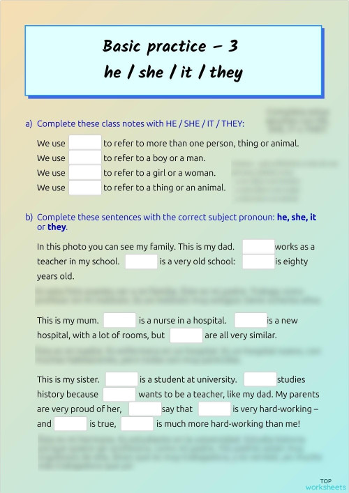 Basic practice 4 - a, an, some. Interactive worksheet | TopWorksheets