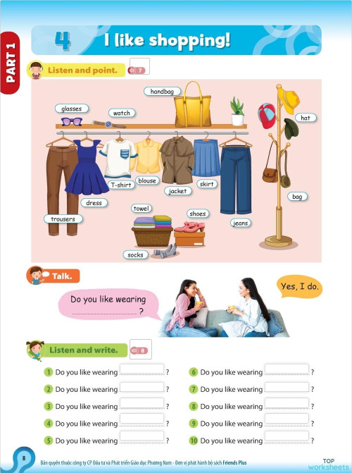 U4 I like shopping. Interactive worksheet | TopWorksheets