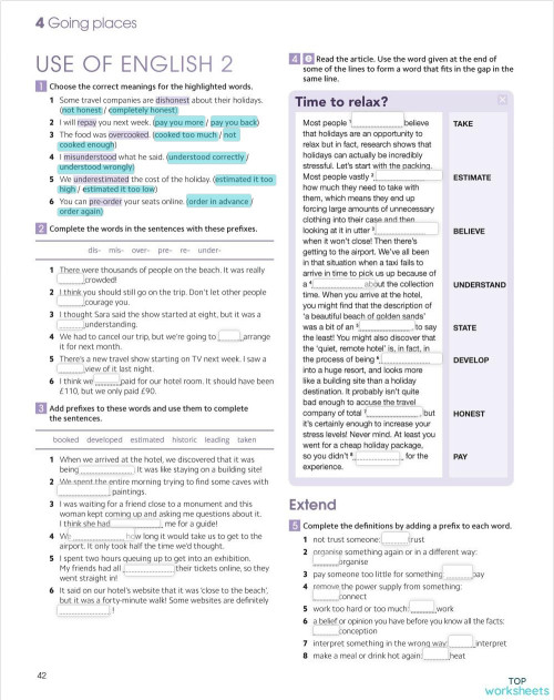Word Formation Practice. Interactive worksheet | TopWorksheets