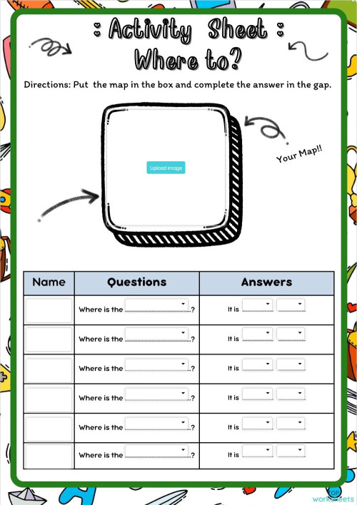Activity Sheet: Where to?. Interactive worksheet | TopWorksheets