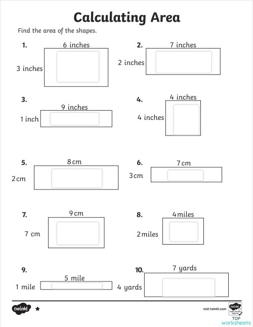 multiplication, division, area. Interactive worksheet | TopWorksheets