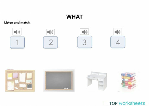 Listening - Classroom vocabulary. Interactive worksheet | TopWorksheets
