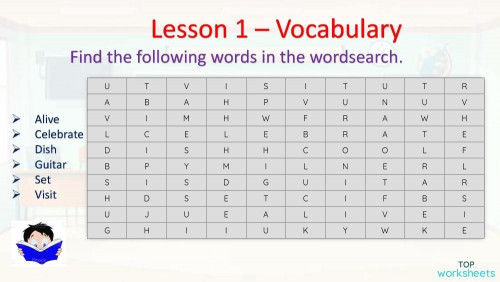 Lesson 1 - Vocabulary. Interactive worksheet | TopWorksheets