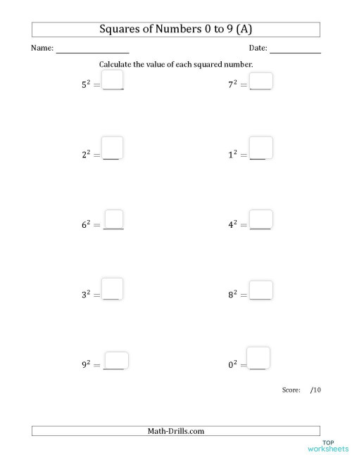 cube and square cube. Interactive worksheet | TopWorksheets