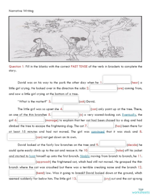 Simple Past Tense & Vocabulary. Interactive worksheet | TopWorksheets