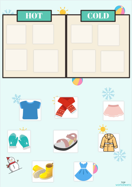Hot or Cold?. Interactive worksheet | TopWorksheets