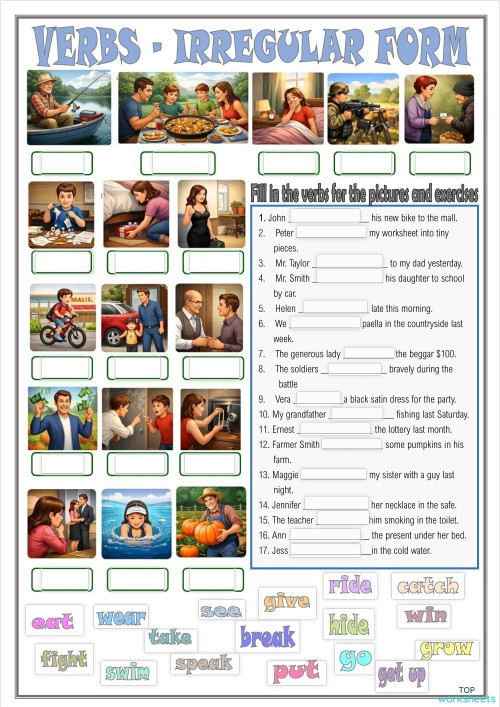 IRREGULAR VERBS. Interactive worksheet | TopWorksheets
